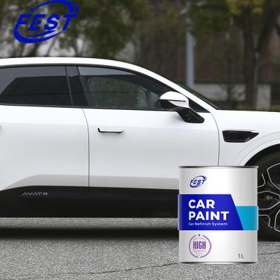 China High Hardness 1K White Car Paint for Car Body Repair 1L Fast Drying for sale