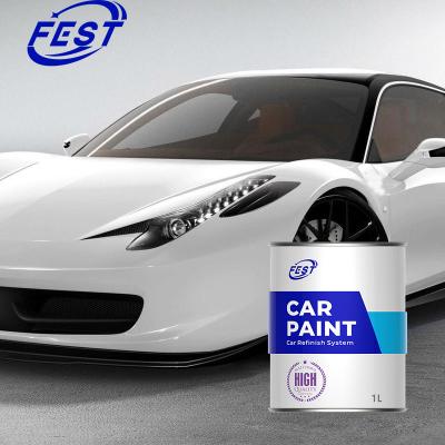 China FEST B1 1K Basecoat White Automotive Paint 2-3 Coats 15-25um Gravity Feed 1.2-1.4mm for sale