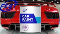 China 1K Solid Automotive Paint Red High Gloss Fast Dry Acrylic Refinish Coating 1L for sale