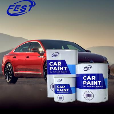 China FEST B1 1K Basecoat Red Automotive Paint Polyurethane Finish 10-12 sqm/L Coverage for sale