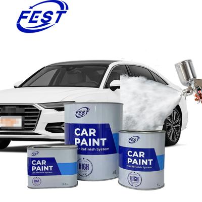 China FEST B1 1K Basecoat White High Gloss Automotive Paint Low VOC 10-12 sqm/L for sale