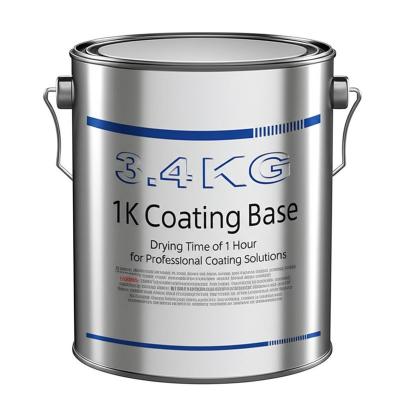 China 1K Basecoat 3.4KG Water Resistant Coating 1 Hour Drying Time for Metal Plastic Wood for sale