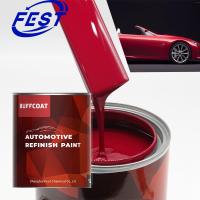 China 1K Automotive Solid Color Paint Red High Gloss Fast Dry Durable Car Refinish Coating for sale