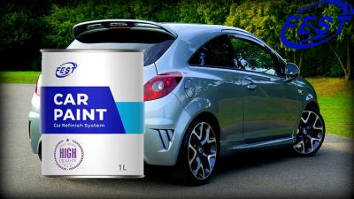China 1K Silver Metallic PU Topcoat Basecoat for Auto Refinish Repair 1L for sale