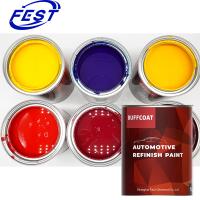 China 1K Automotive Solid Color Paint Red High Gloss Fast Dry Durable Car Refinish Coating for sale