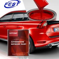 China 1K Automotive Solid Color Paint Red High Gloss Fast Dry Durable Car Refinish Coating for sale