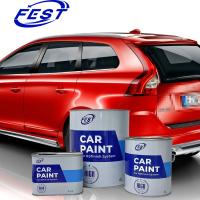 China 1K Solid Automotive Paint Red High Gloss Fast Dry Acrylic Refinish Coating 1L for sale