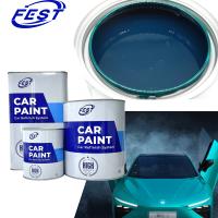China 1K Solid Deep Indigo Automotive Paint Fast Drying High Gloss 15-25um Coating for sale