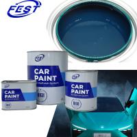 China 1K Solid Sapphire Blue Auto Paint High Gloss Fast Drying 15-25um Coating Thickness for sale