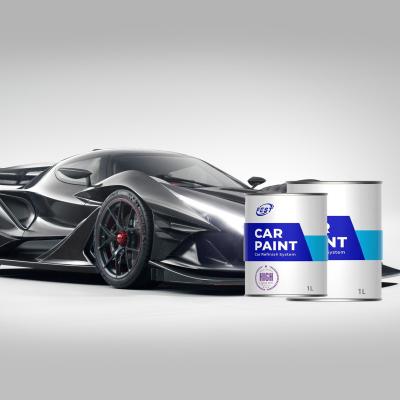 China 1K Black Solid Color Automotive Paint Basecoat for Auto Refinish Repair 1L for sale