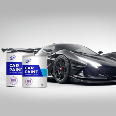 China Auto Paint 2K Black Solid Color Car Paint Basecoat for Auto Refinish Paint High Quality for sale