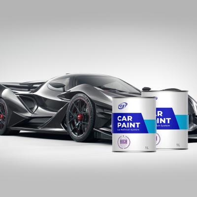 China Auto Paint 2K Black Solid Color Car Paint for Auto Refinish Paint High Quality for sale