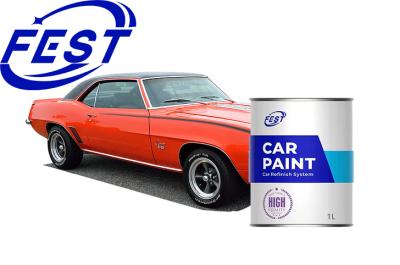 China 1K Automotive Solid Color Paint Red High Gloss Fast Drying 1L Ready to Spray Car Refinish for sale