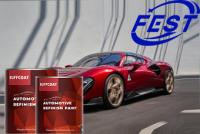 China 1K Automotive Solid Color Paint Red High Gloss Fast Dry Durable Car Refinish Coating for sale
