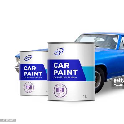 China 1K Solid Automotive Top Coat Paint High Gloss Blue 1.2-1.4mm Spray Gun Ready to Use for sale