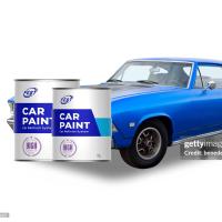China 1K Solid Automotive Paint Top Coat High Gloss Blue 1L Fast Drying Eco Friendly for sale