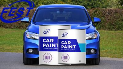 China 1K Solid Automotive Paint Top Coat High Gloss Blue 1.2-1.4mm Spray Gun Ready to Use for sale