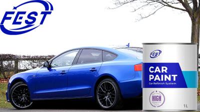 China 1K Solid Automotive Paint Top Coat High Gloss Blue 1L Fast Drying Car Paint for sale