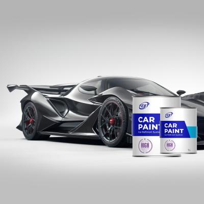 China 1K Black Automotive Topcoat Spray Paint High Gloss Acrylic Car Paint 400ml for sale
