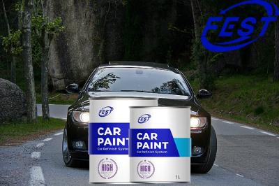 China 1K Automotive Topcoat Black Spray Paint High Gloss Acrylic Solid Color 1L for sale