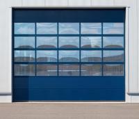 China Customized Commercial Sectional Door Insulated Double Layer Transparent Window for sale