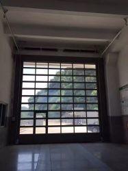 China Low Price Residential Automatic Black Aluminum Clear Segmented Garage Door for sale