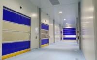 China Automatic PVC Fabric Reset Repair High Speed Roller Shutter Fast Roller Shutter Clean Room Fast Action Door for sale