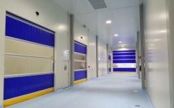 China Automatic PVC Fabric Reset Repair High Speed Roller Shutter Fast Roller Shutter Clean Room Fast Action Door for sale