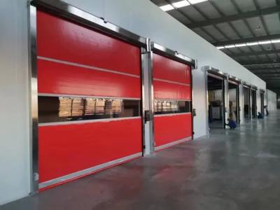 China High Speed PVC Door with 0.8-1.2m/s Opening Speed and 1000-1500 Times/Day Frequency Using Polyester Fiber Base Fabric for sale