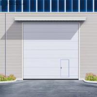 China 40mm Thickness Polyurethane Foamed Wind-Resistant Sectional Garage Door with Pedestrian Access for sale