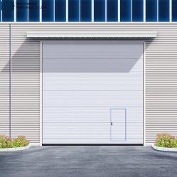China 40mm Thickness Polyurethane Foamed Wind-Resistant Sectional Garage Door with Pedestrian Access for sale
