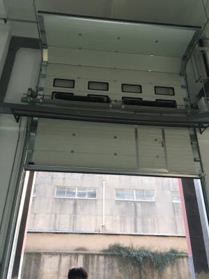China 40mm Thickness Industrial Sectional Door with AC 220V-240V Motor and 24dB Acoustic Insulation for sale