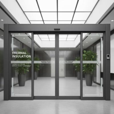 China Optional Thermal Insulation Commercial Automatic Sliding Doors Customizable Designs Enhancing Security and Accessibility for sale