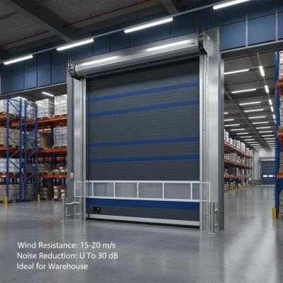 China Customizable Industrial Fast Door Offering Wind Resistance 15 to 20 meters per second and Noise Reduction Up To 30 decibels Ideal for Warehouse for sale