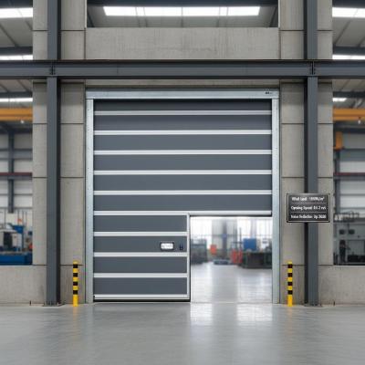 China Wind Load 1000N per Square Meter Industrial Fast Door Featuring Opening Speed 0.5 to 2 Meters Per Second Noise Reduction Up to 30dB for Industrial Operation for sale