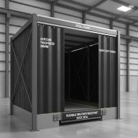 China Curtain Thickness 08mm Industrial Loading Dock Shelter Heavy-duty Fabric Steel Frame Durable Weather Resistant Dock Seal for sale