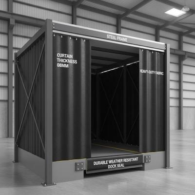 China Curtain Thickness 08mm Industrial Loading Dock Shelter Heavy-duty Fabric Steel Frame Durable Weather Resistant Dock Seal for sale