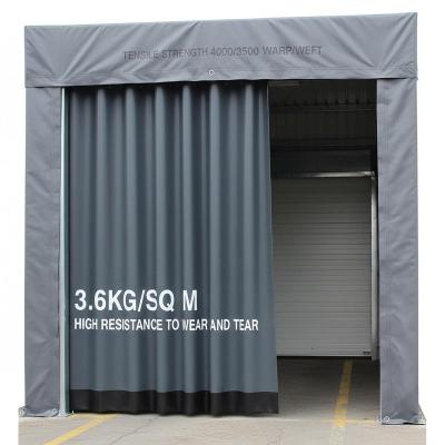 China High Resistance To Wear And Tear Loading Dock Shelter With Tensile Strength 4000 3500 Warp Weft And Strong Pvc Curtain Panel 3.6kg per Square Meter for sale