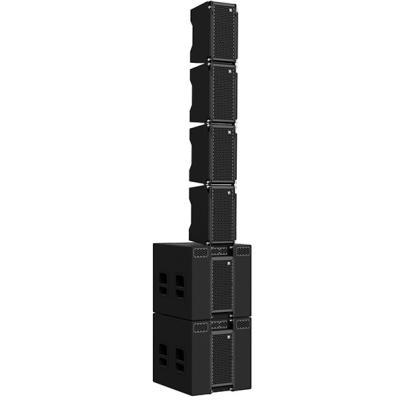 China Dual 8 Inch Active Line Array Speakers Indoor Outdoor Mini PA System 429x235x300mm for sale