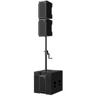 China Dual 8 Inch Active Line Array Speakers Indoor Outdoor Mini PA System 429x235x300mm for sale