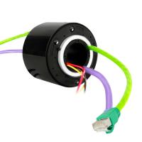 China RJ45 Gigabit Ethernet Slip Ring with 250rpm Rotation Speed and 300mm Wire Length for Industrial Automation for sale