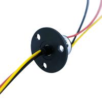 China OD 12.4mm 3 Circuit 2A Rotating Slip Ring with Flange Mount for Drones and Robotics Applications for sale