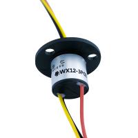 China OD 12.4mm 3 Circuit 2A Rotating Slip Ring with Flange Mount for Drones and Robotics Applications for sale