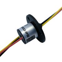 China OD 12.4mm 3 Circuit 2A Rotating Slip Ring with Flange Mount for Drones and Robotics Applications for sale