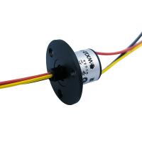 China OD 12.4mm 3 Circuit 2A Rotating Slip Ring with Flange Mount for Drones and Robotics Applications for sale