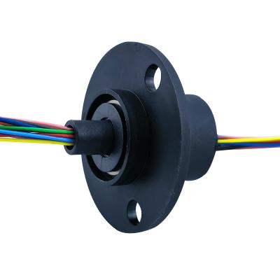 China WX22-12PS 12-Way 2A 22mm Flange Capsule Slip Ring for PTZ Cameras with 240VAC Rating and 2 Million RPM Service Life for sale