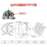 China Q2P03 Two In Two Out Gas Rotary Union 18mm Inner Diameter 300 RPM Continuous Rotation for sale