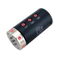 China 6 Channel Gas Rotary Union OD 38mm High Speed 300RPM with M5 Interface for Industrial Automation for sale