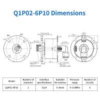 China Single Channel Pneumatic-Electric Slip Ring Rotary Joint with 20 Million Revolutions Life, 6 Circuits, G1/4
