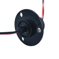 China 2-Way 10A Compact Slip Ring with Flange - 22mm Diameter, 26mm Length, PBT Housing, AWG17 Teflon Wire for sale